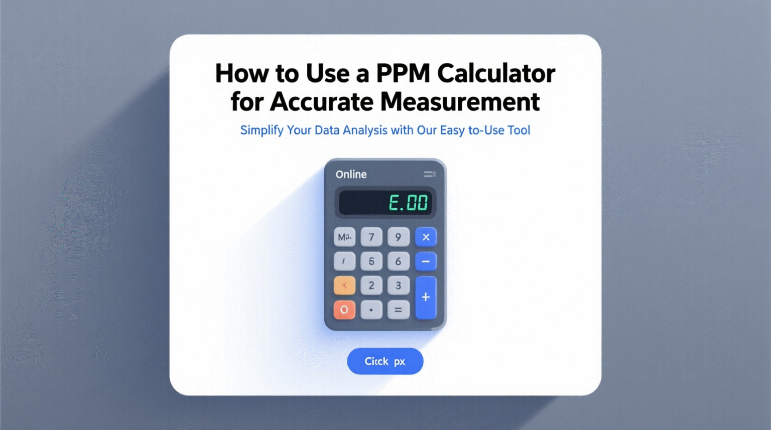 How To Use A PPM Calculator For Accurate Measurement