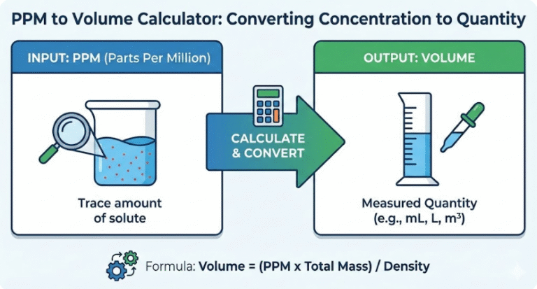 PPM To Volume Calculator – Convert Parts Per Million To Solution Volume
